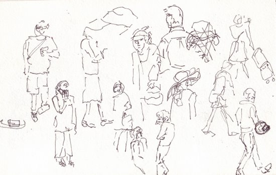 Sketching moving people – Africantapestry
